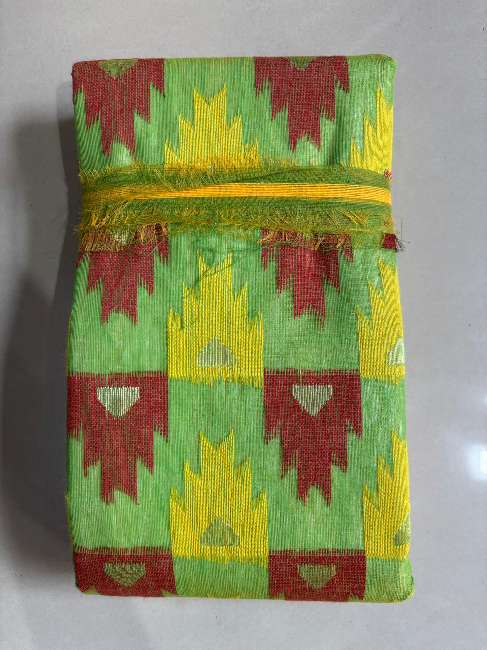 Beautiful Tussore Design 2 Green - Manisha Saree Centre